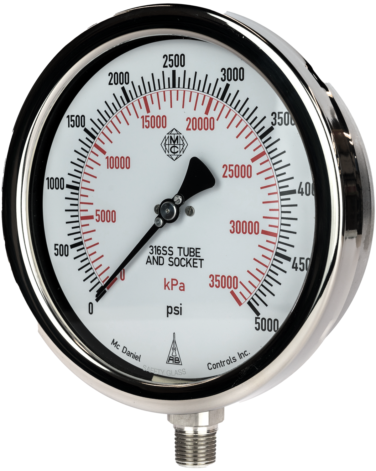 McDaniel 6" 1/2" NPT Bottom All Stainless Steel Gauges — My Store